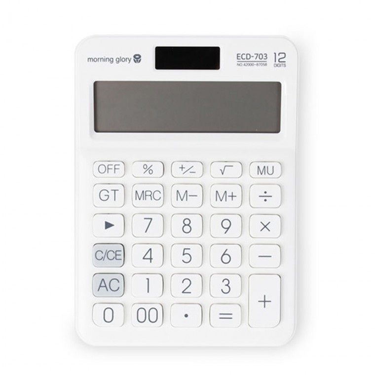 모닝글로리 핸디 계산기 (화이트) (ECD-703) - 온채널