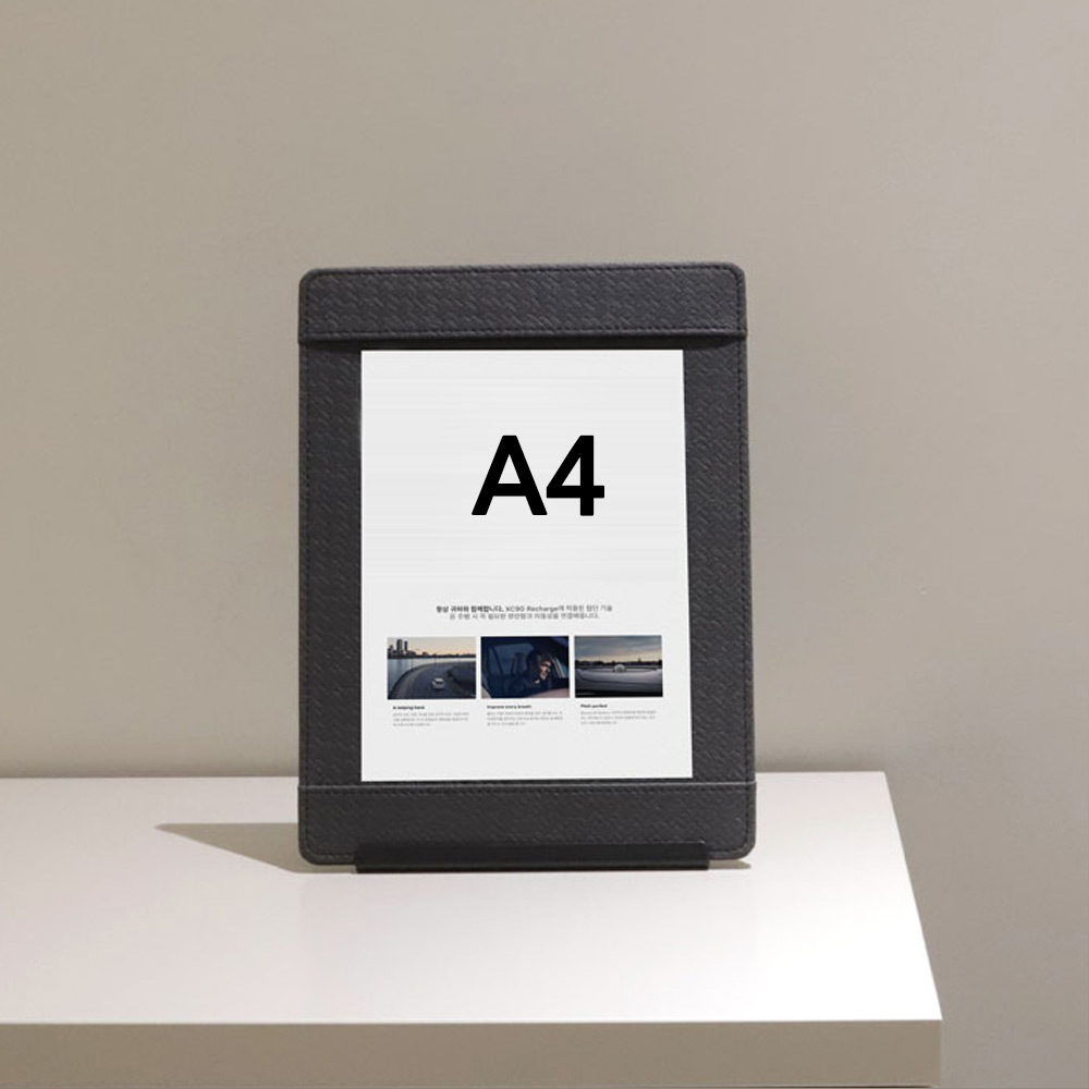 테이블 POP꽂이 A4 텍스타일 L형 거치대 다크그레이 - 온채널