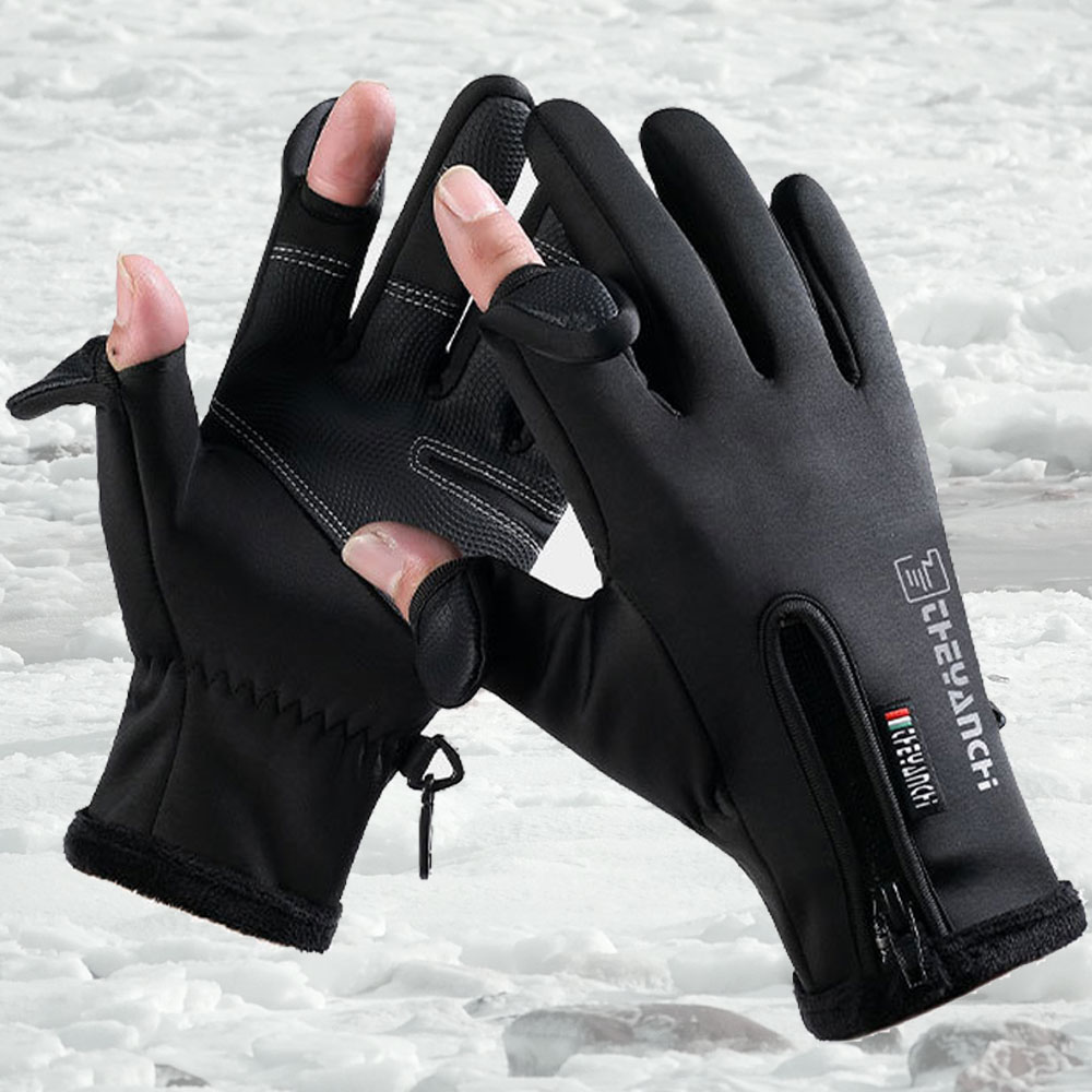 핑거오픈 기모 스마트폰 터치 방한 장갑 - 온채널