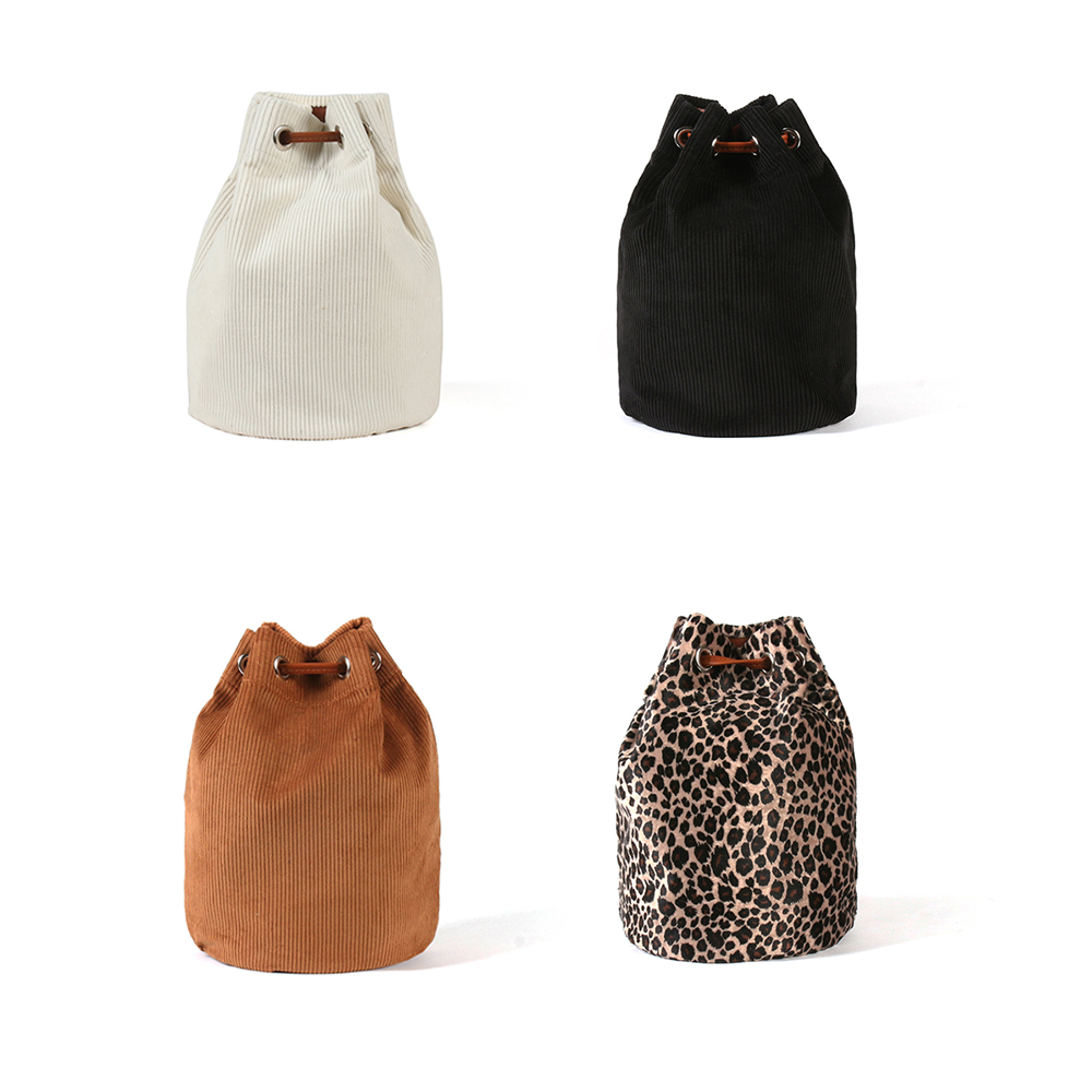 예쁜 코듀로이 레오파드 복주머니 백팩 FT5511 - 온채널