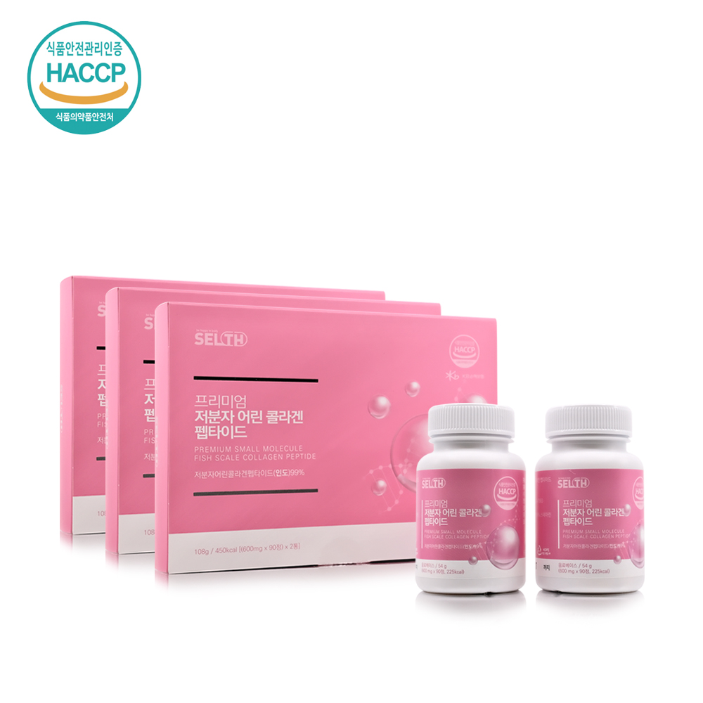 SELTH 프리미엄 저분자 어린 콜라겐 펩타이드(600mgx90정x6통) - 온채널