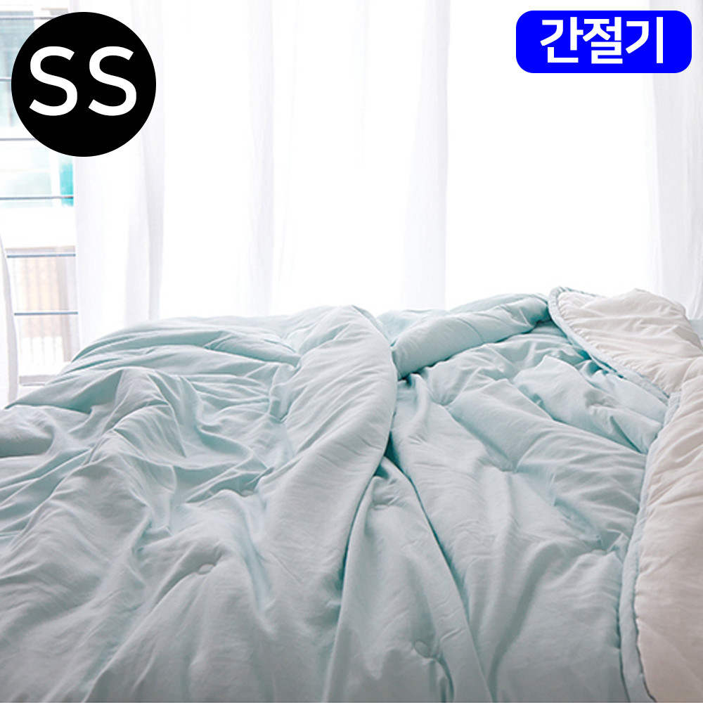 해피니 모모 소프트마이크로 옥수수솜 간절기 이불 슈퍼싱글 SS (애플민트) - 온채널