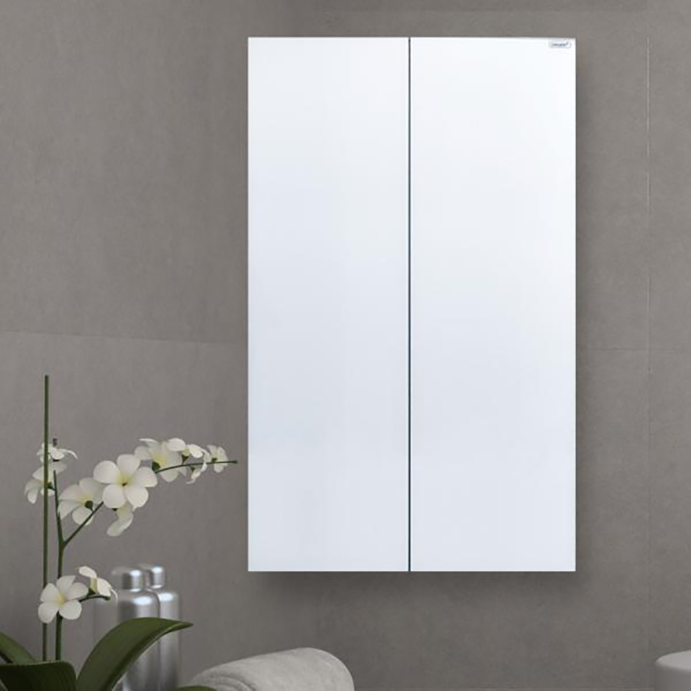 HLBATH 화이트 욕실 수건장 화장실 수납장 500x800 - 온채널