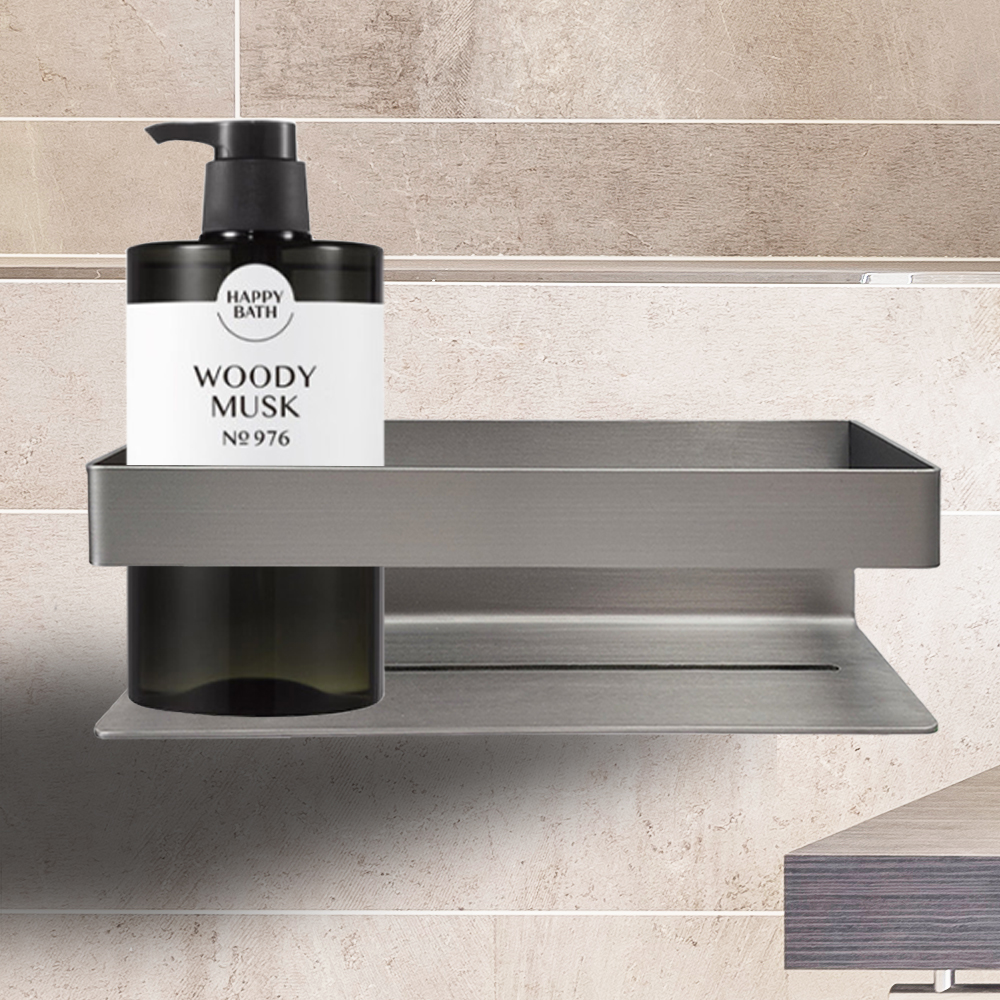 HLBATH 무광 니켈 일자선반 올스텐 샴푸선반 욕실 화장실 스텐레스 선반 SUS304 - 온채널